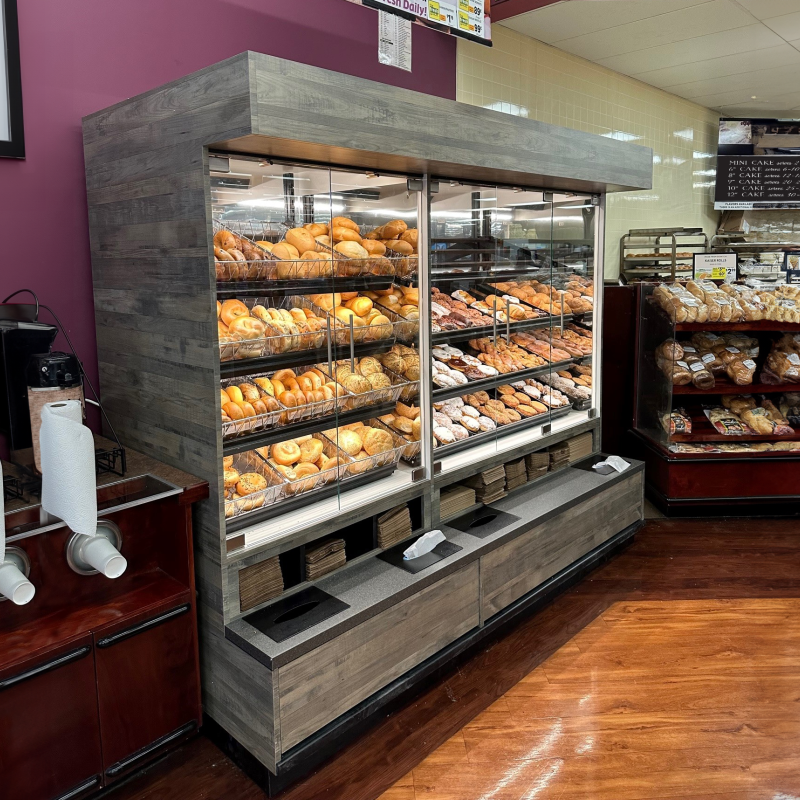 Bakery | Donut, Bagel & Pastry Display | Pastry Case w/ Ledge - 39"D ...